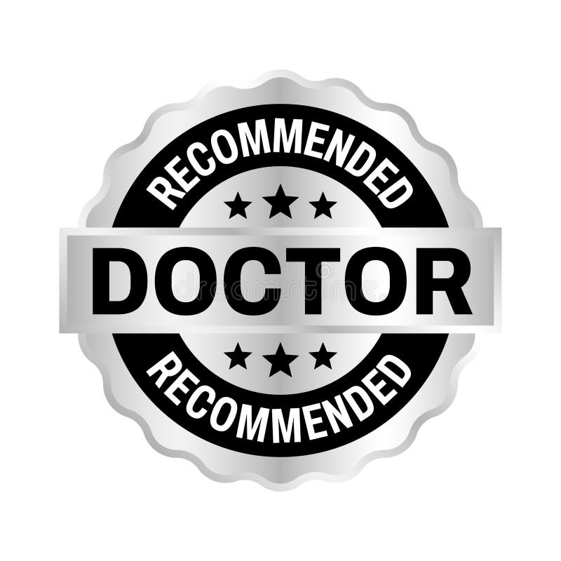 Doctor Recommended Vector Icon Logo Badge Stock Vector - Illustration ...