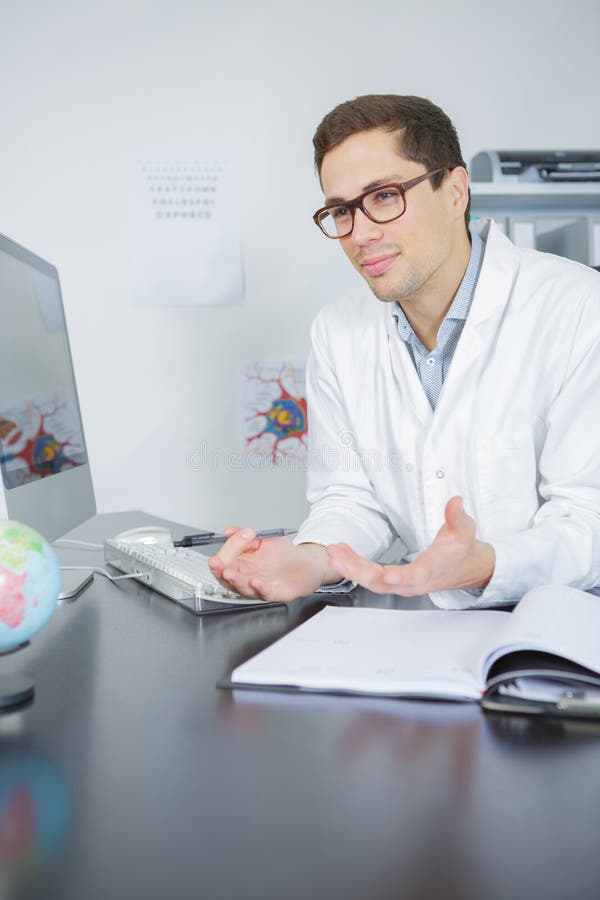 Doctor Recording Results Eyesight Test Stock Photo - Image of ...