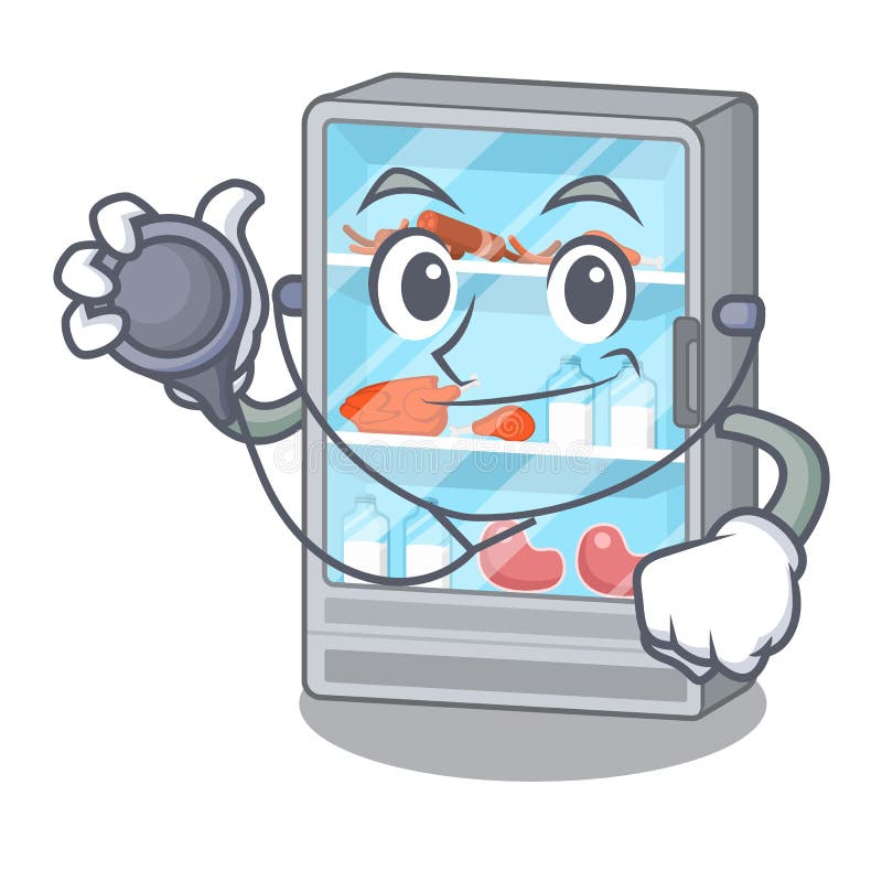 Doctor Refrigerator Isolated with in the Character Stock Vector ...