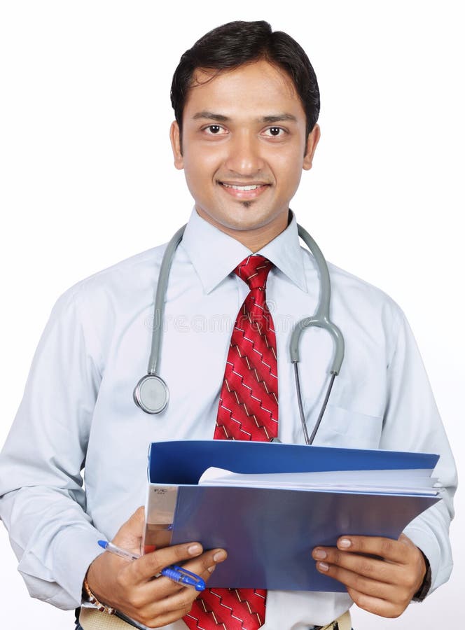 Doctor with Reports stock photo. Image of chart, happiness - 25433660