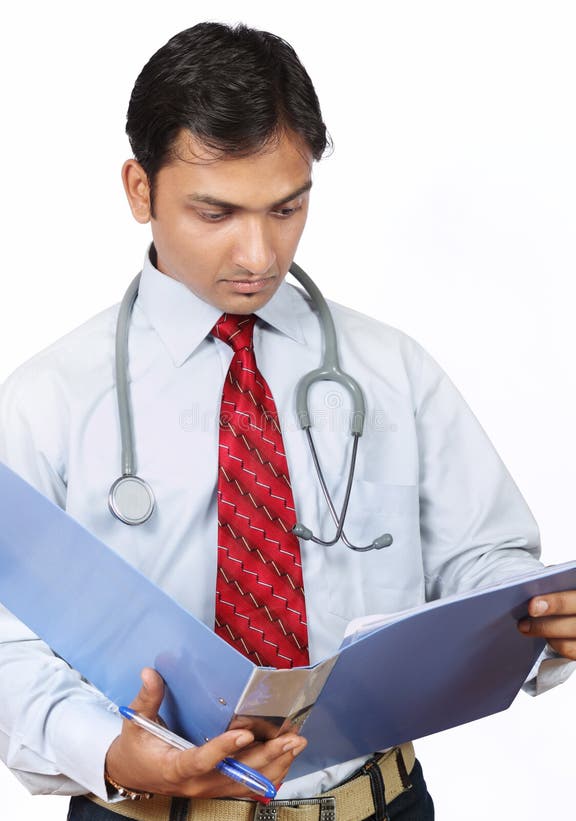 Doctor Reviews Chart stock photo. Image of doctor, isolated - 25433738