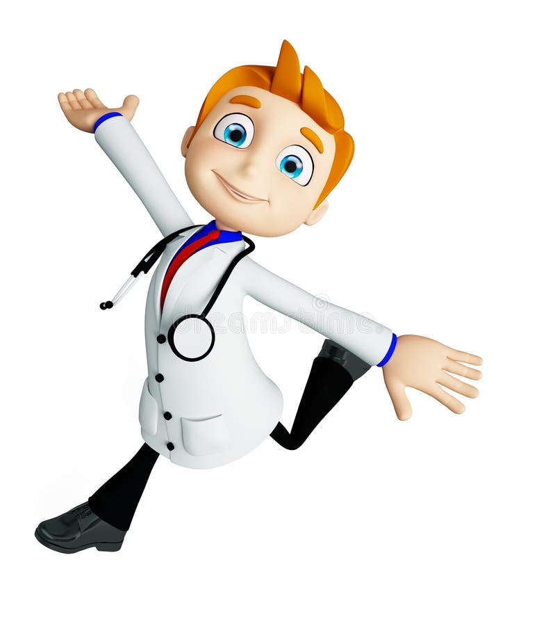 Cartoon Running Doctor Stethoscope Stock Illustrations – 184 Cartoon ...