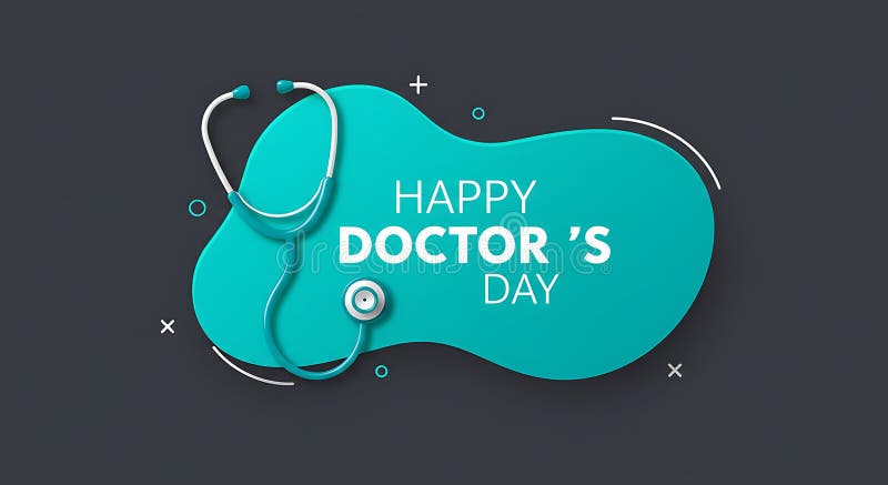 Doctor S Day. Creative Happy Doctor S Day Greeting with Stethoscope and ...