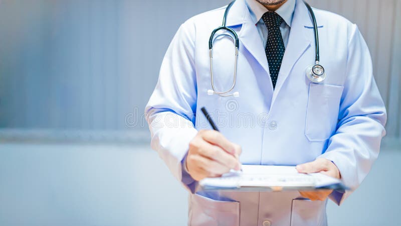 The Doctor S Hand Checking a Patient List on a Clipboard Stock Photo ...