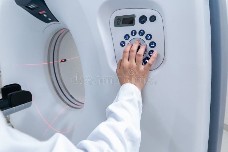 Doctor& X27;s Hand Manipulating the Buttons of a High End Computerized ...