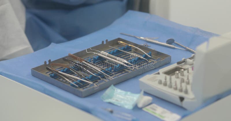 Doctor S Hands with a Working Tool. Preparation and Process of Dental ...