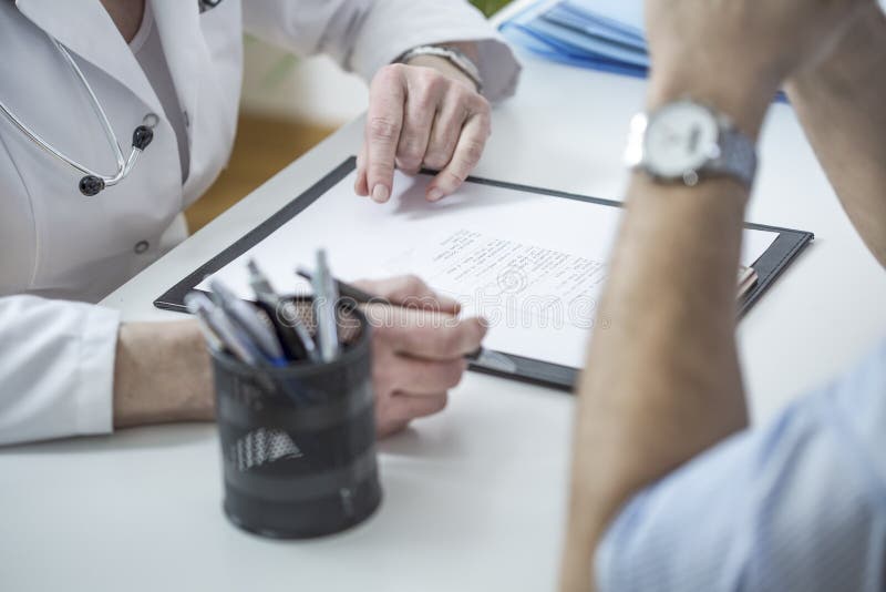Doctor S Hands Writing Prescription Stock Image - Image of medical ...