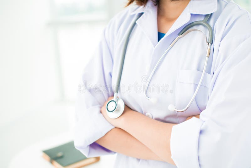 Female Doctor with a Tennis Racket Stock Image - Image of surgery ...