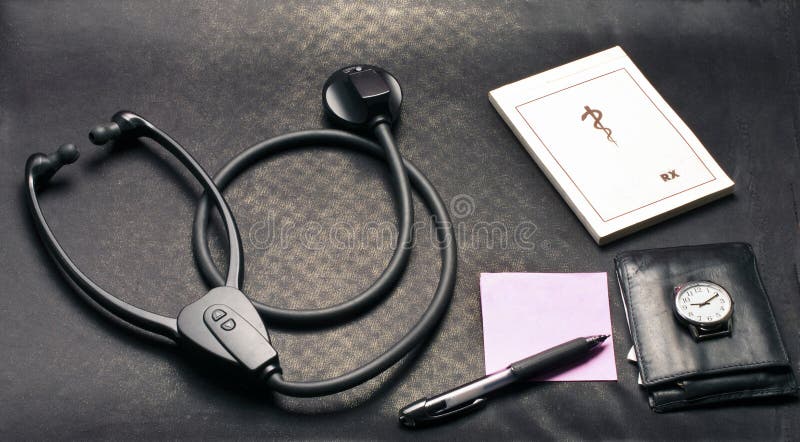 Doctor s side table stock photo. Image of medicine, doctor - 16395990