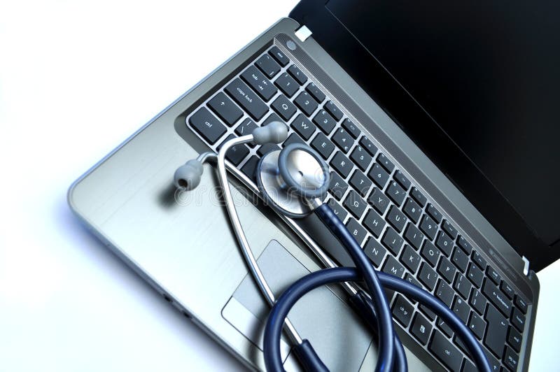 Doctor S Stethoscope and Laptop Stock Image - Image of hear, illness ...