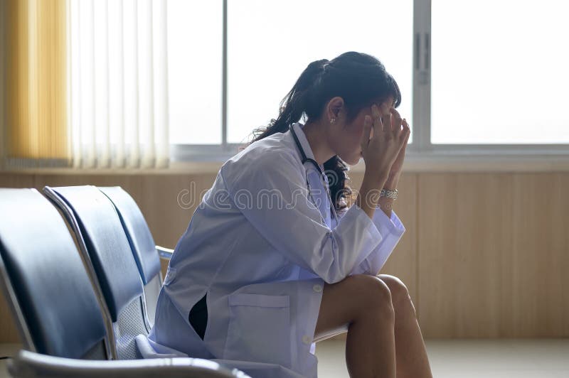 Female Doctor is Sad in Hospital Stock Photo - Image of medic ...