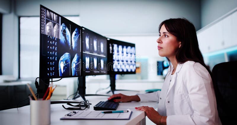 Doctor Screening Knee Bone X Ray Stock Photo - Image of hospital ...