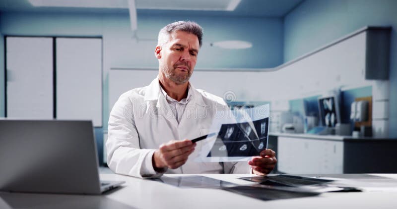 Doctor Screening Spine Bones X Ray Stock Image - Image of medical ...