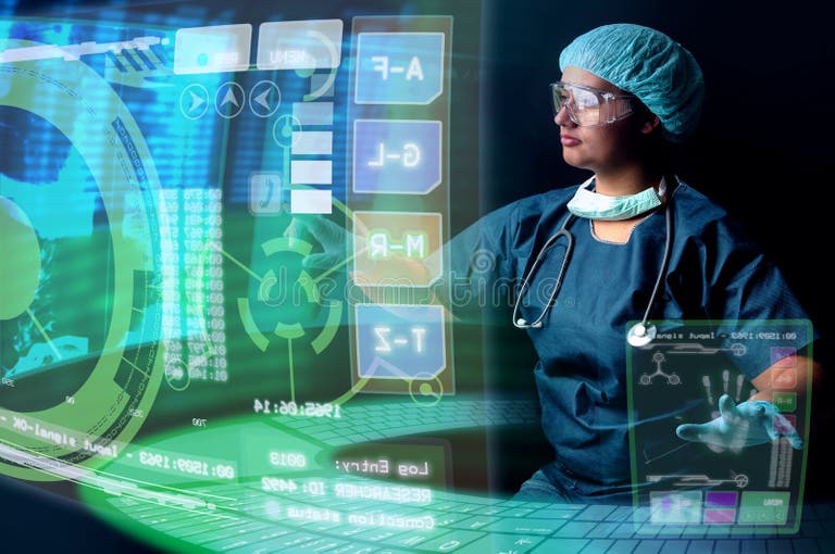 Doctor with screens stock photo. Image of digital, screens - 28564106