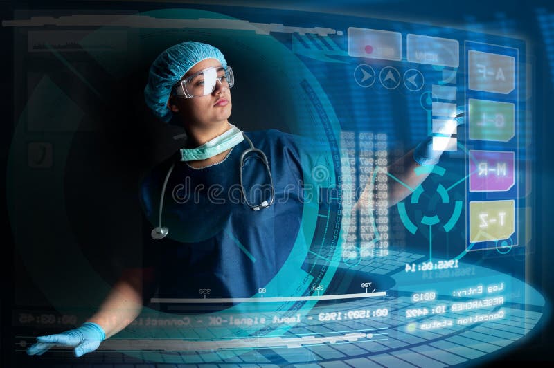 Doctor with screens stock photo. Image of digital, screens - 28564106