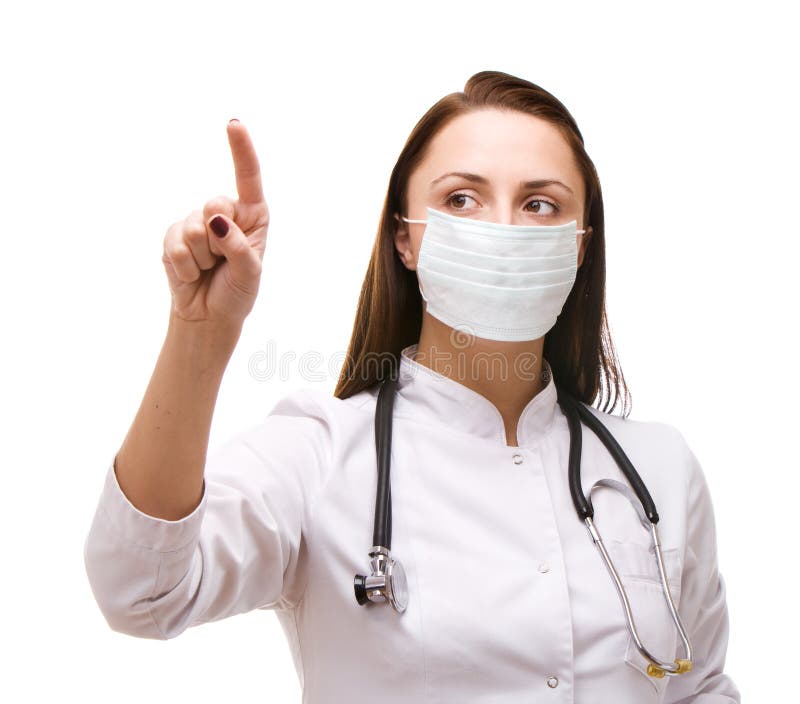 Doctor selecting something stock photo. Image of nurse - 18543140