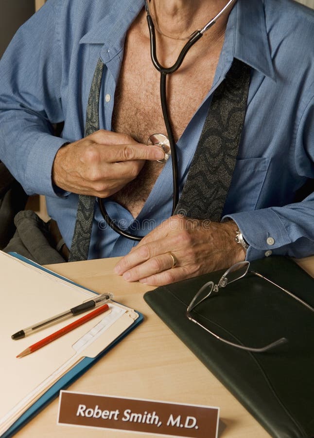 Doctor self exam stock image. Image of examination, medical - 16816473