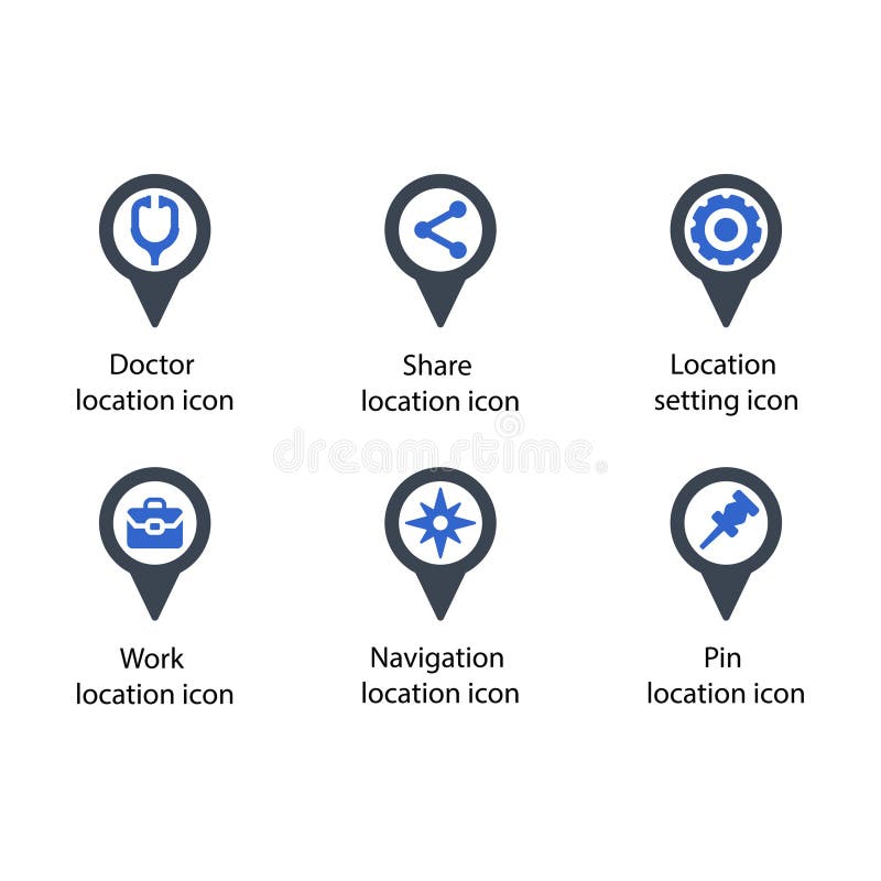 Doctor, Share, Location Setting, Work, Navigation, Pin, Location Icon ...