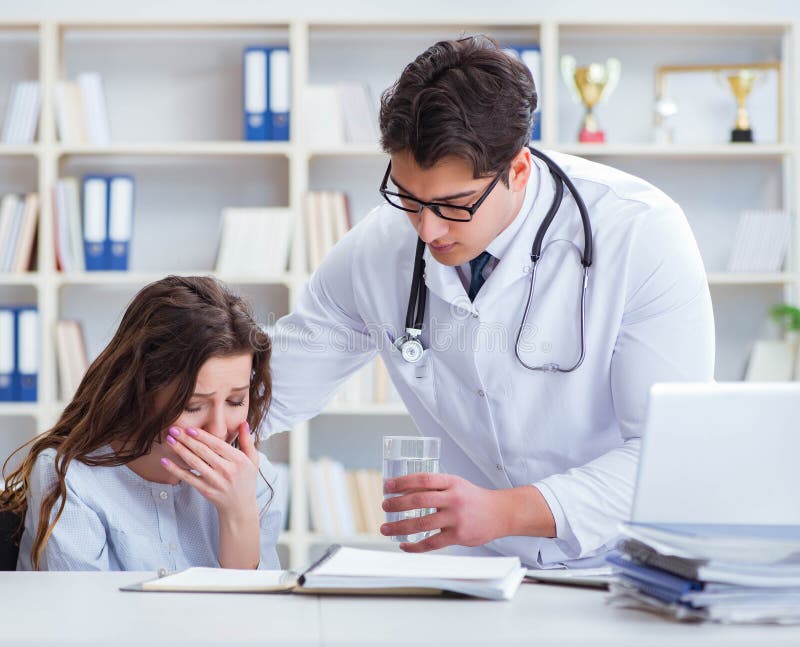 Doctor Sharing Discouraging Lab Test Results To Patient Stock Photo ...