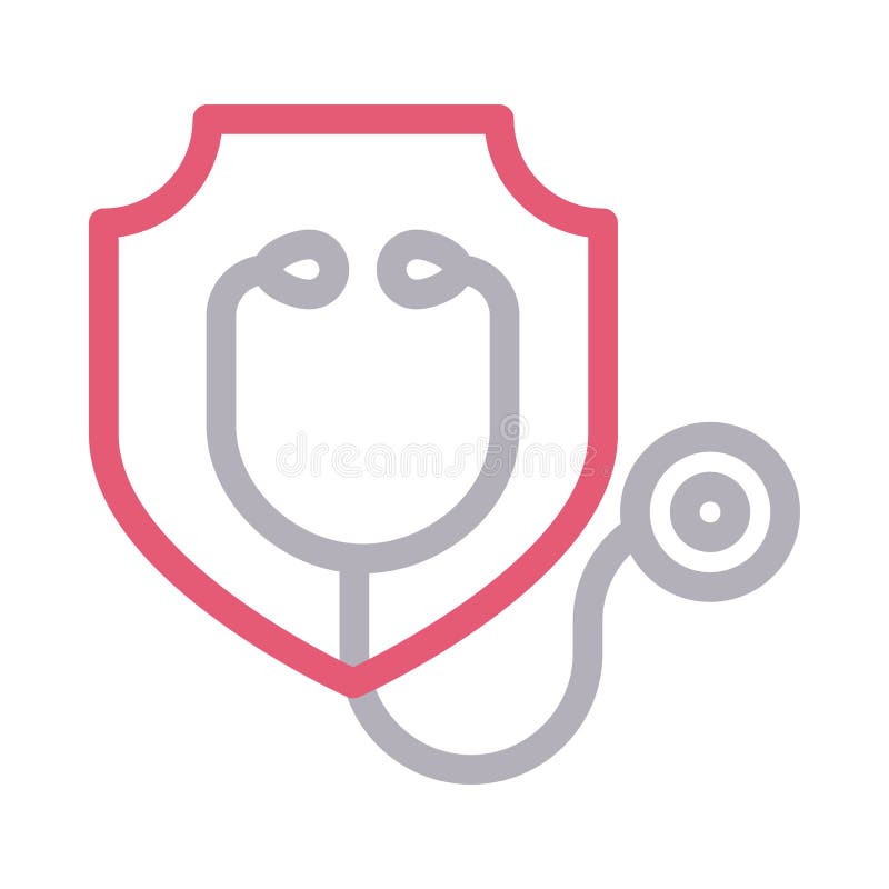 Doctor Shield Vector Color Line Icon Stock Illustration - Illustration ...