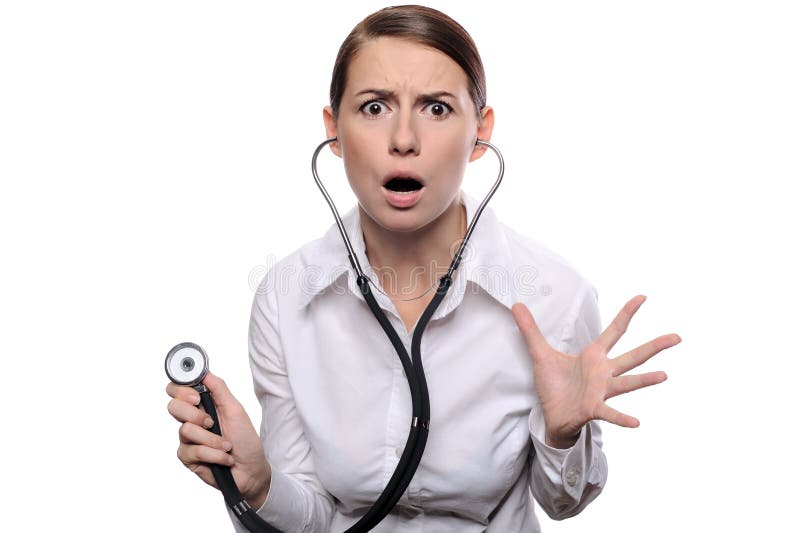 1,107 Surprised Shocked Scared Doctor Woman Afraid Stock Photos - Free ...