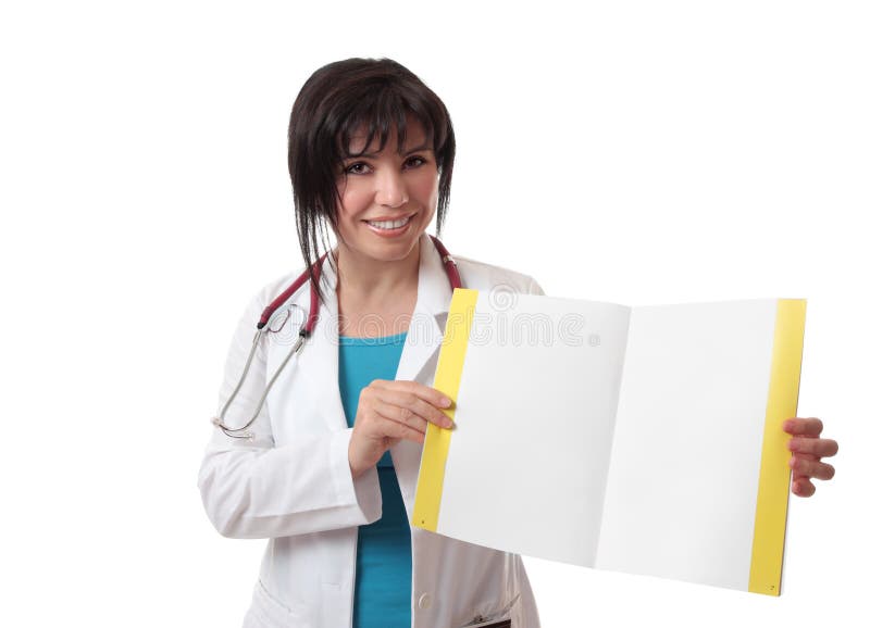 Doctor Holding Information or Form Stock Image - Image of fact, sheet ...