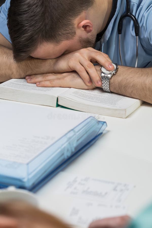 Doctor Sleeping during Night Shift Stock Photo - Image of healthcare ...