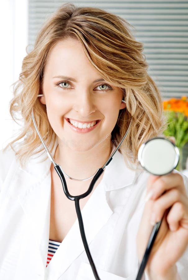 Doctor smiling stethoscope stock image. Image of physician - 19088733