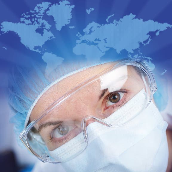 The Doctor in Spectacles and in a Mask Stock Photo - Image of medicine ...