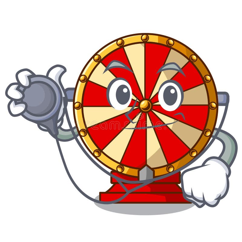 Doctor Spinning Wheel Game the Mascot Shape Stock Vector - Illustration ...
