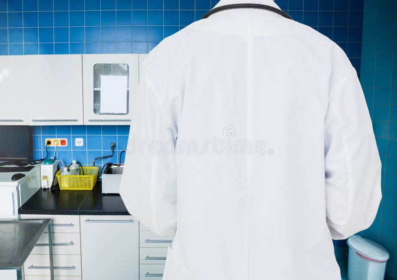 Doctor Standing in Hospital Laboratory Stock Image - Image of gesturing ...