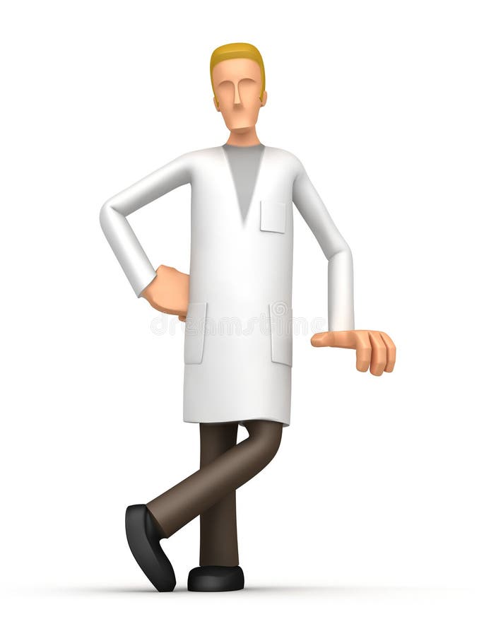 Doctor with a blank sign stock illustration. Illustration of examine ...
