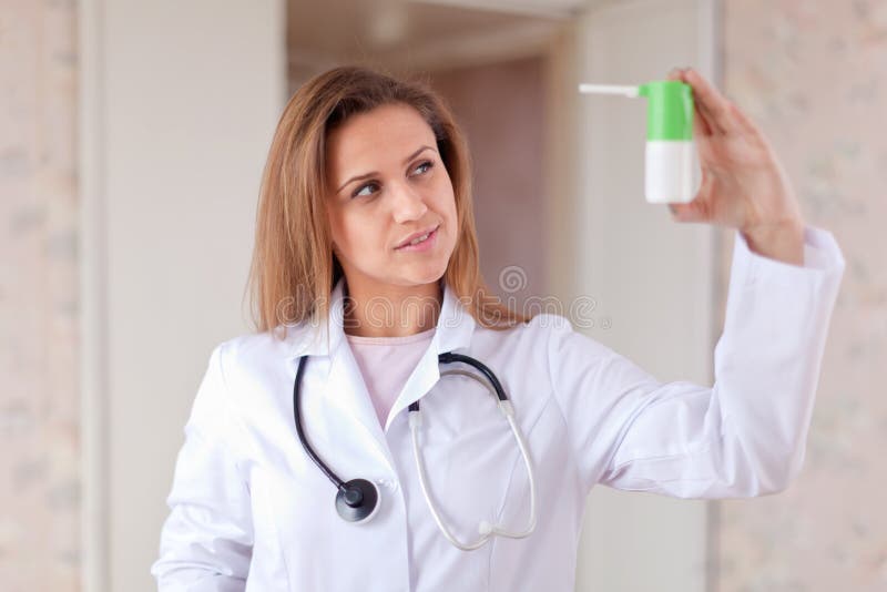 The Doctor Stares at the Spray Stock Photo - Image of looking ...