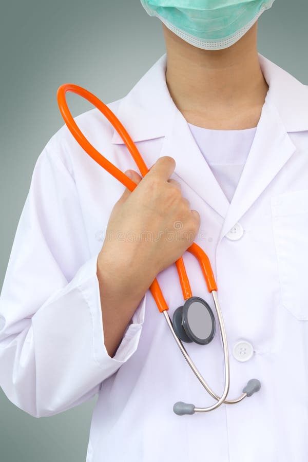 Doctor with stethoscope stock photo. Image of copy, girl - 20291376