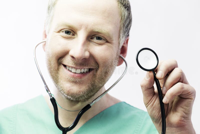 Doctor with stethoscope stock image. Image of practitioner - 50742513