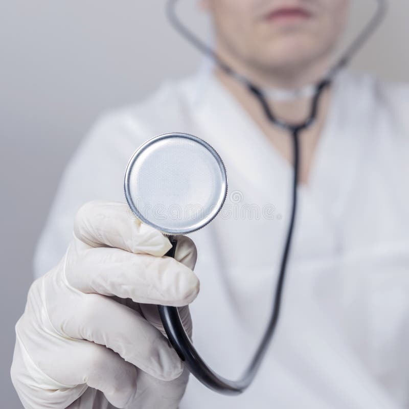 Doctor with a Stethoscope in the Hands. Stock Photo - Image of hospital ...