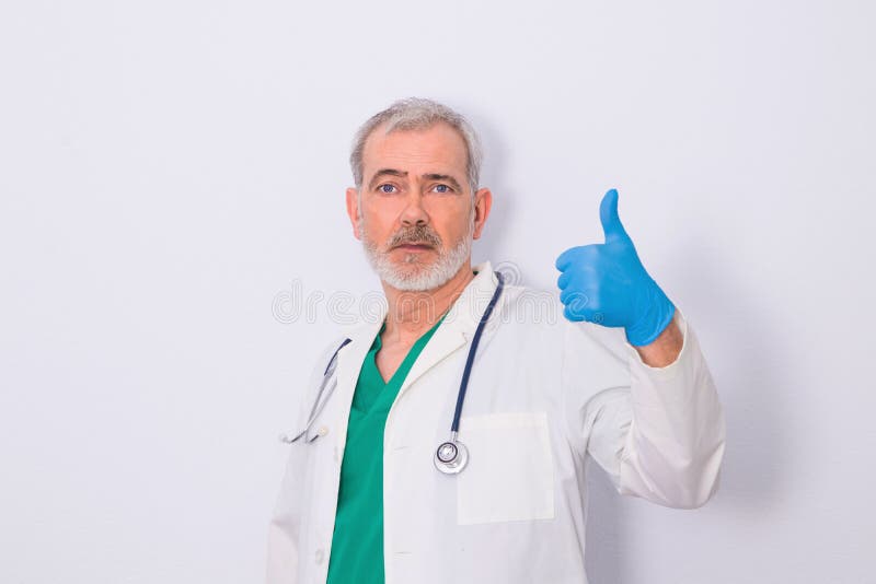 Doctor with Beard and Stethoscope Isolated Stock Photo - Image of nurse ...