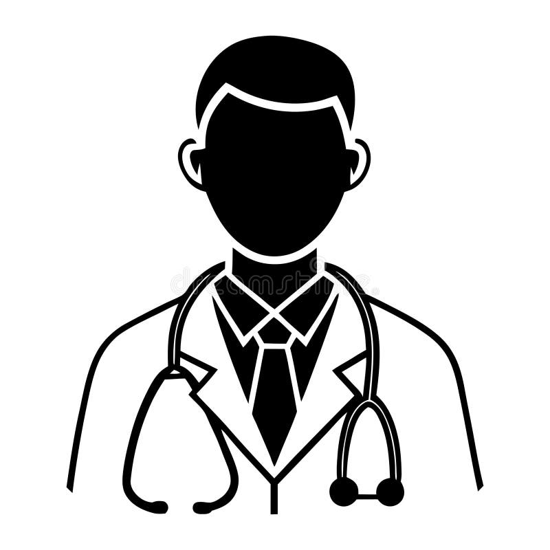 Doctor with Stethoscope Vector Illustration Stock Vector - Illustration ...