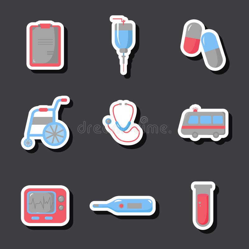 Set Collection of National Doctor Day Sticker Design Stock Vector ...