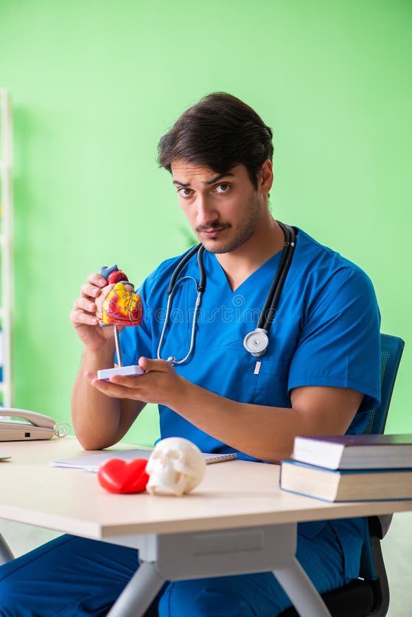 The Doctor Student Explaining Heart Problems Stock Photo - Image of ...