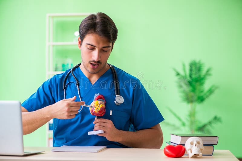 The Doctor Student Explaining Heart Problems Stock Image - Image of ...