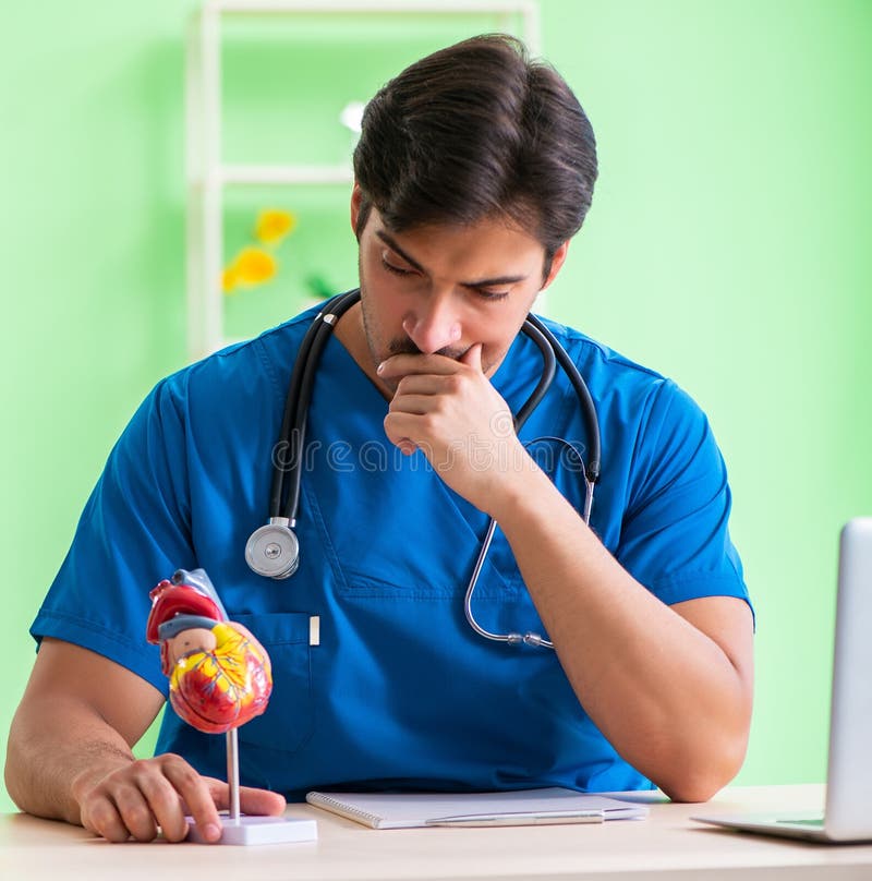 Doctor Student Explaining Heart Problems Stock Photo - Image of ...