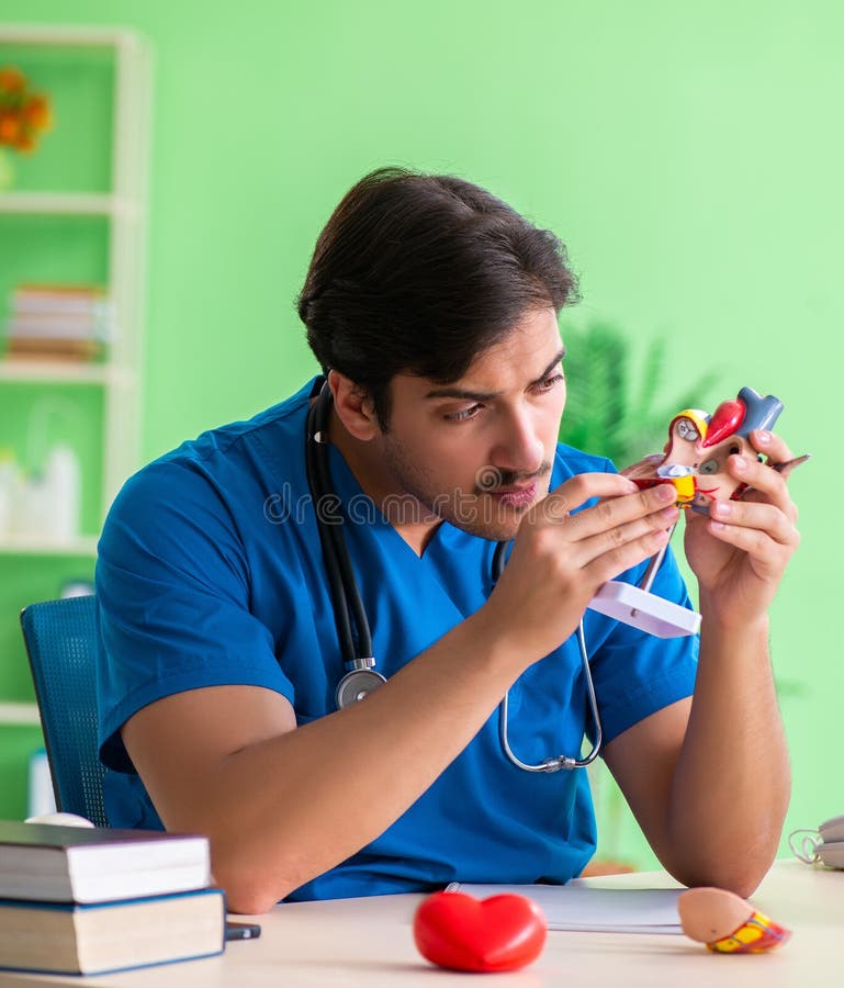 Doctor Student Explaining Heart Problems Stock Photo - Image of blood ...