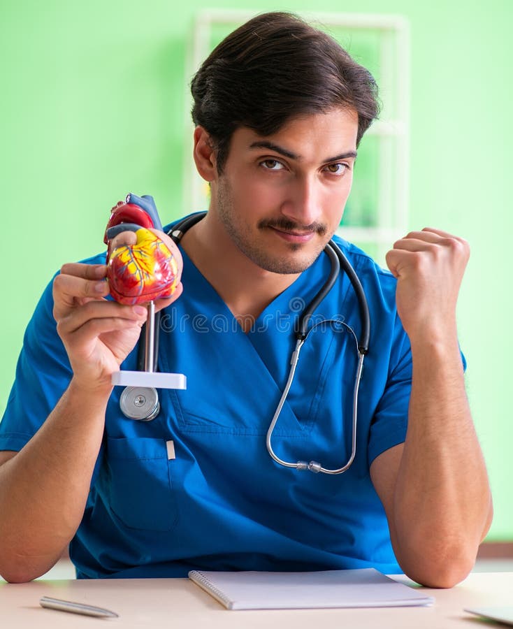 Doctor Student Explaining Heart Problems Stock Photo - Image of exam ...