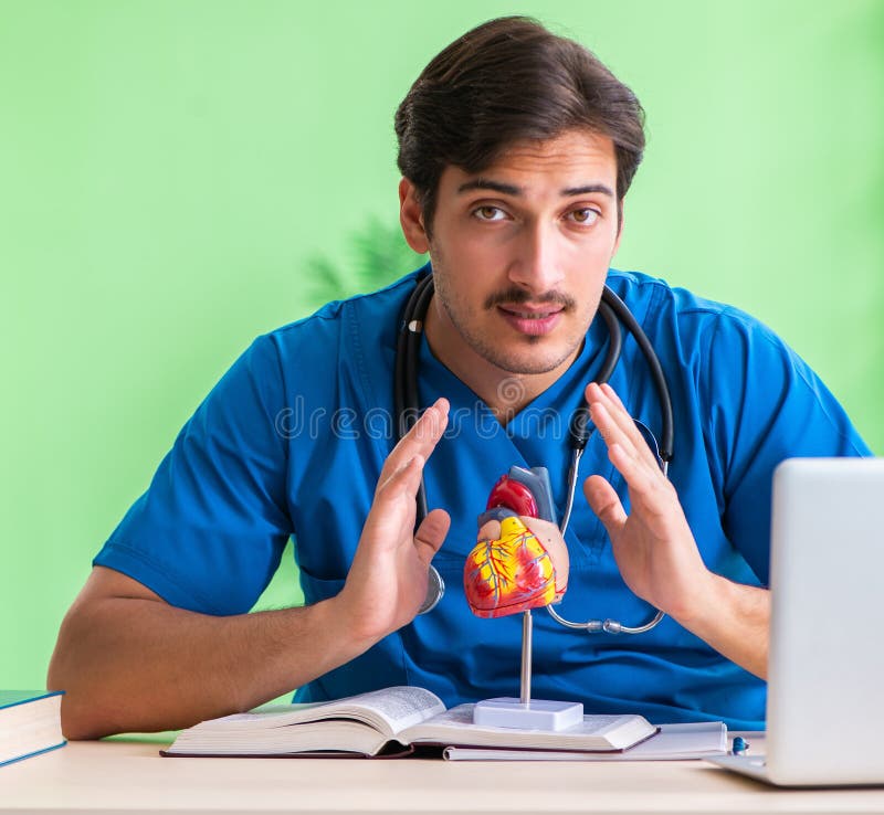 Doctor Student Explaining Heart Problems Stock Photo - Image of illness ...
