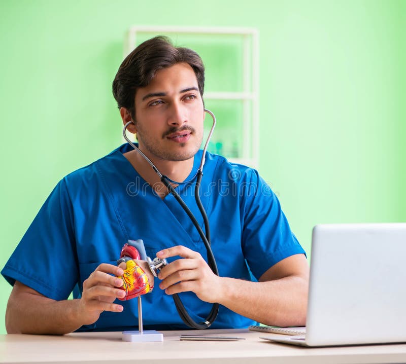 Doctor Student Explaining Heart Problems Stock Image - Image of clinic ...