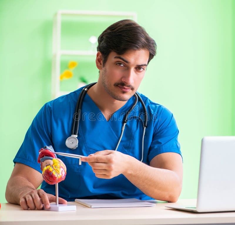 Doctor Student Explaining Heart Problems Stock Image - Image of ...
