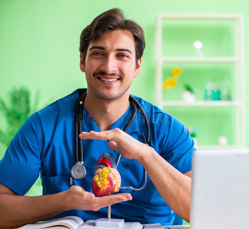 Doctor Student Explaining Heart Problems Stock Image - Image of ...