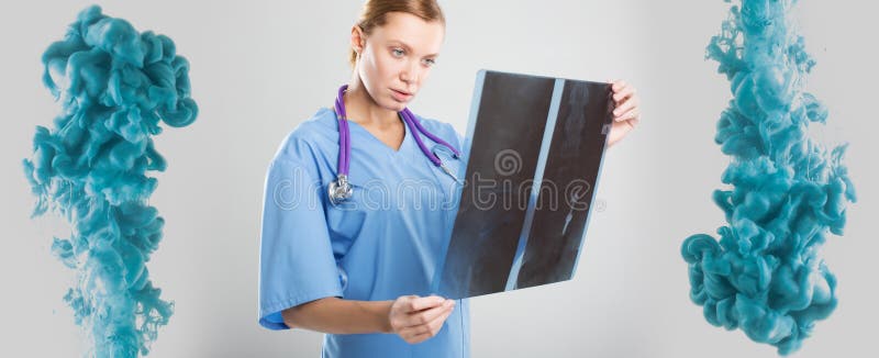 Doctor Studying X-ray Picture, MRI. Stock Photo - Image of information ...