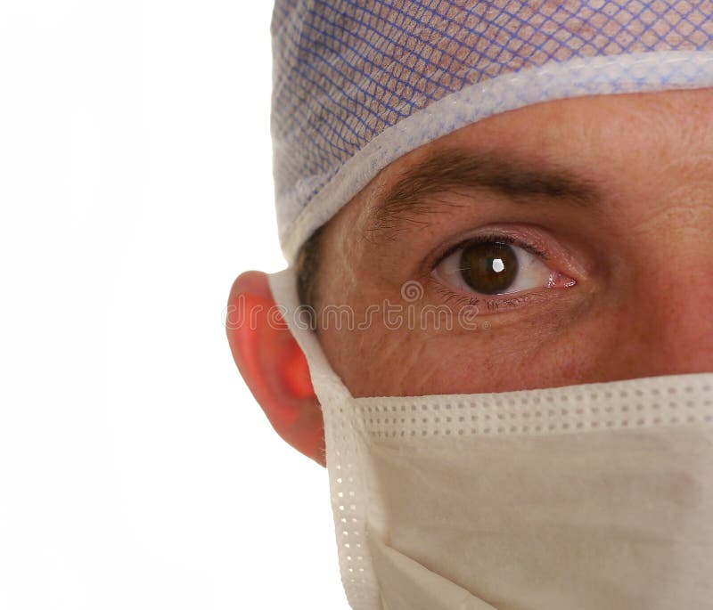 Doctor in surgical mask stock photo. Image of isolated - 46949490